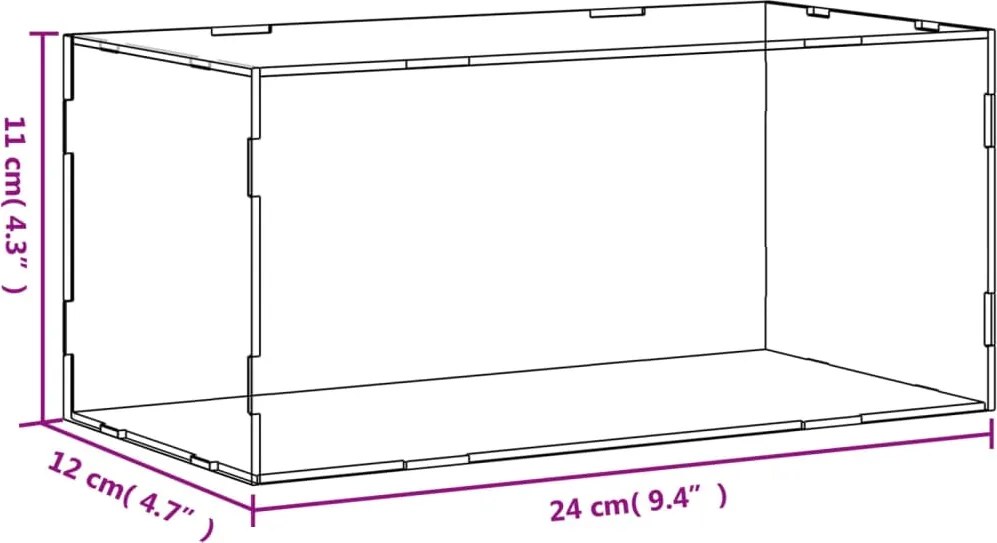 Průhledná reklamní krabice 24 x 12 x 11 cm akrylová 154910