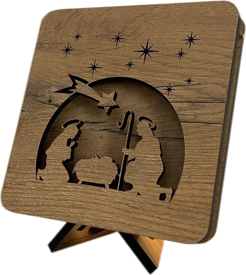 Li-Go "Betlém" lampa 19x19 cm provedení povrchu: bříza