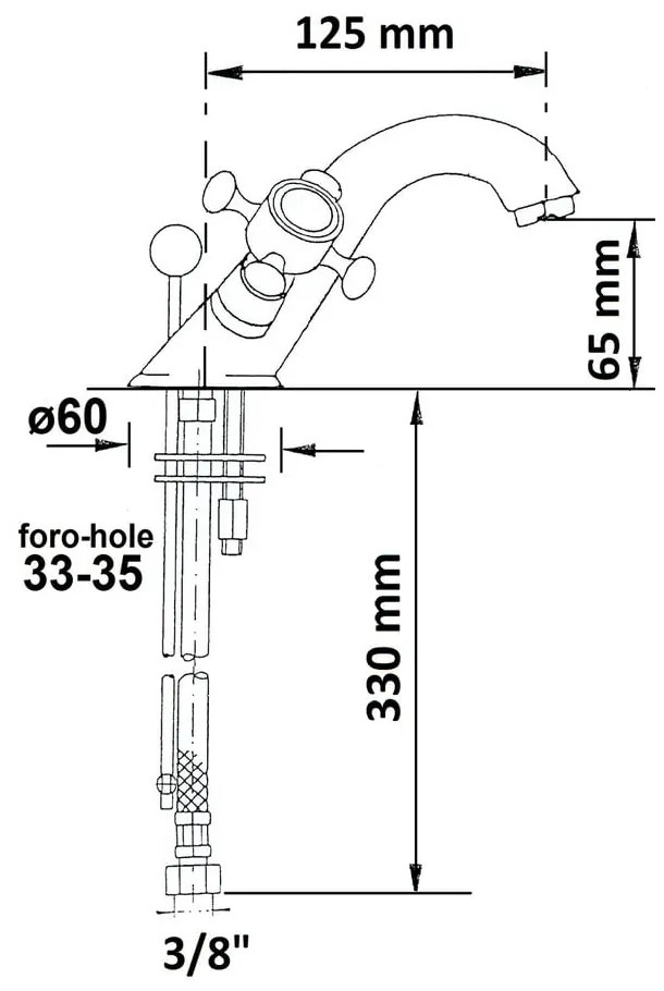 Stojánková umyvadlová baterie v bronzové barvě Antea – Sapho