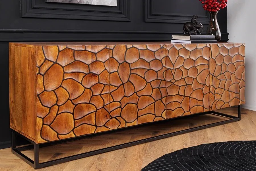 Designová komoda Ladarius 177 cm hnědé mango