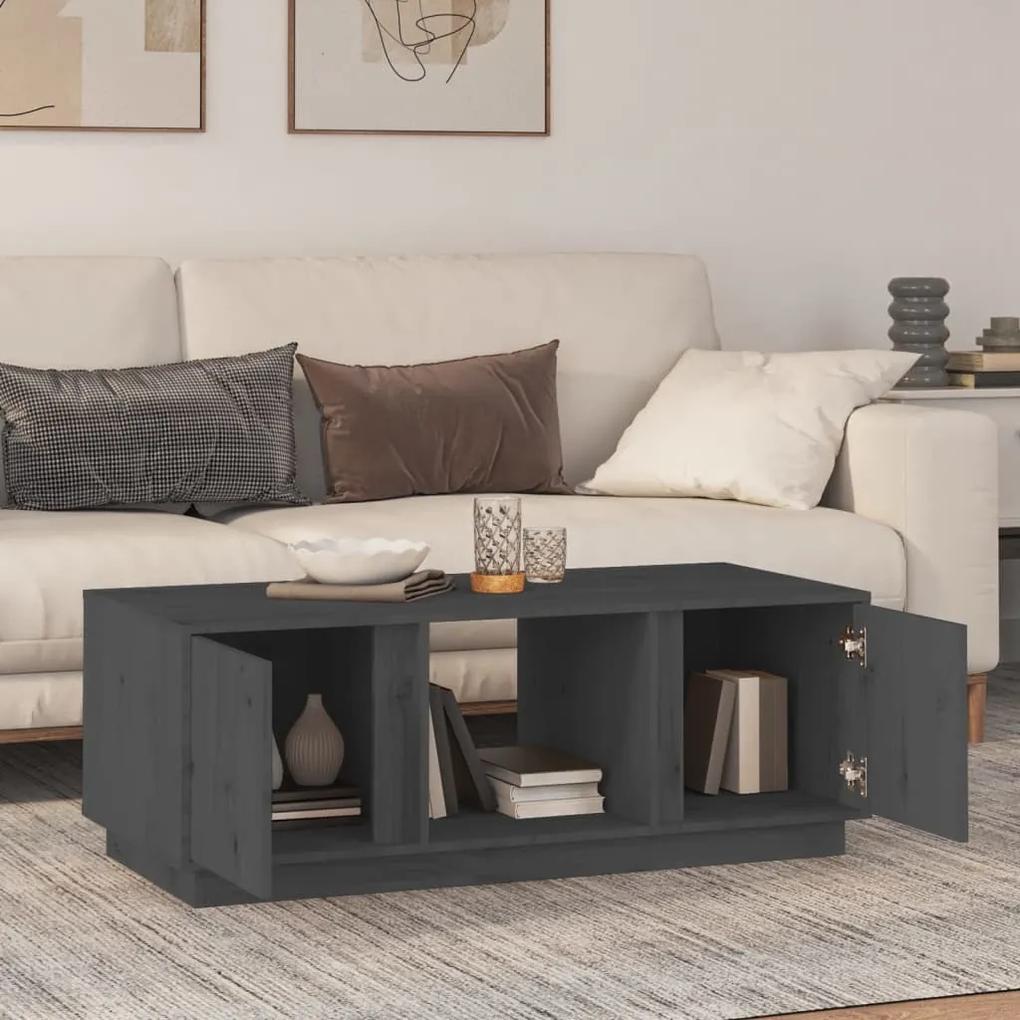 vidaXL Konferenční stolek 110x50x40 cm masivní borové dřevo [814426] Barva: Černá