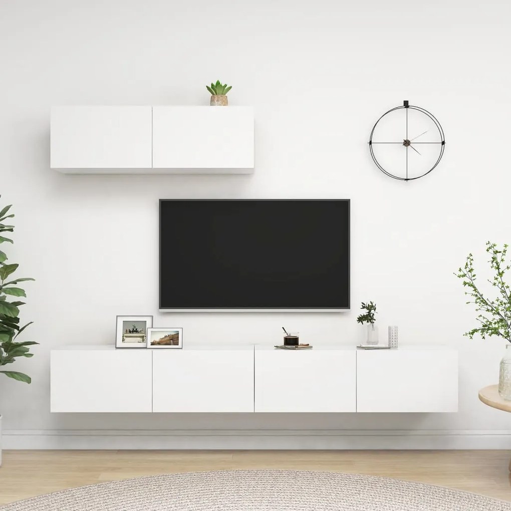 TV skříňky 3 ks bílé kompozitní dřevo 3078703