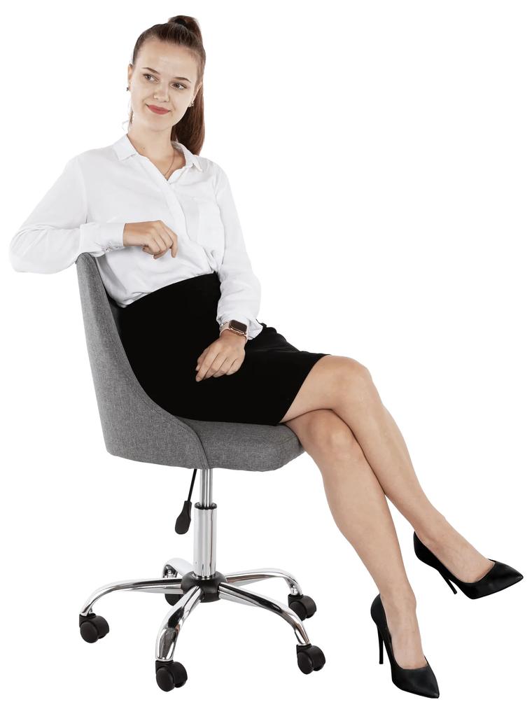 Kancelářská židle, šedá / chrom, Ediz
