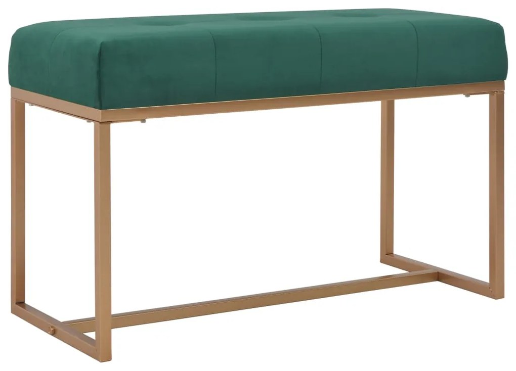 Lavice 80 cm zelená sametová 247555