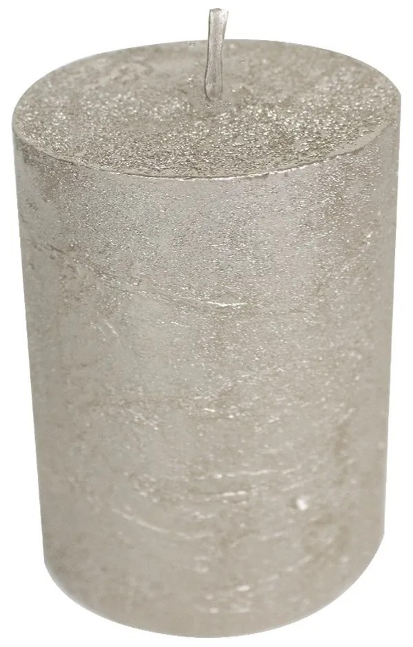 Metalická svíčka Champagne - Ø10*20cm