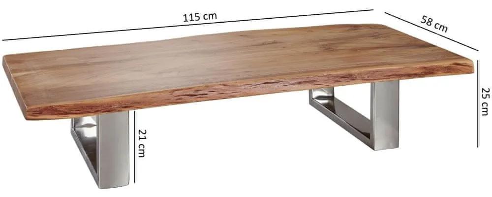 Bruxxi Konferenční stolek Kari, 115 cm, akát
