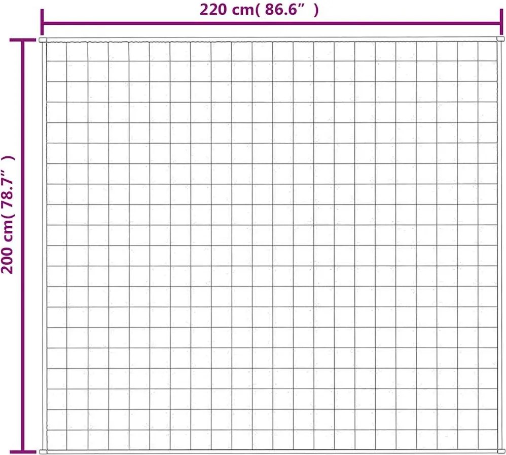 Zátěžová deka šedá 200 x 220 cm 13 kg textil 3154787