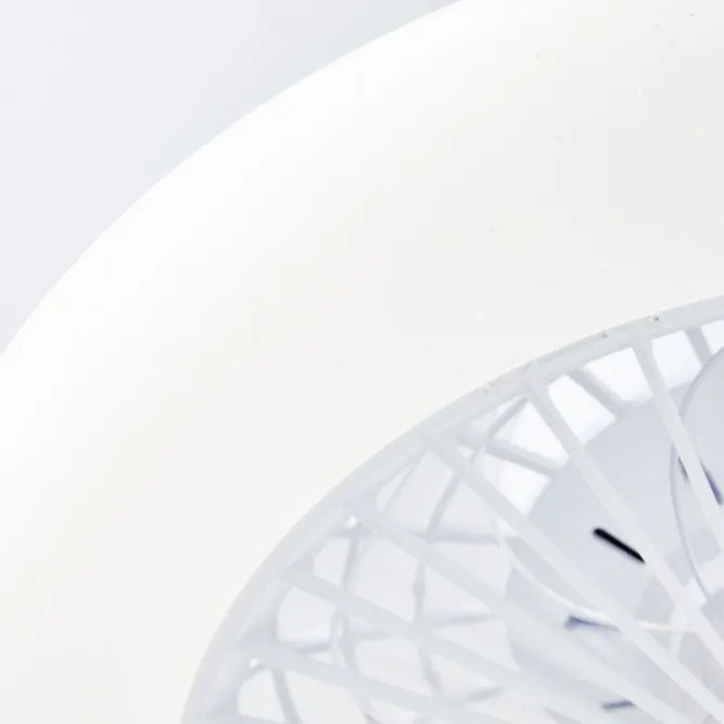 Brilliant G60020/05 Stmívatelné LED svítidlo SALERNO BÍLÉ & reverzní VENTILÁTOR + funkce LED