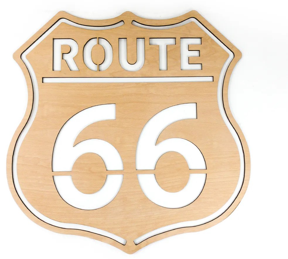 Živá Zeď Dřevěná nástěnná dekorace Route 66