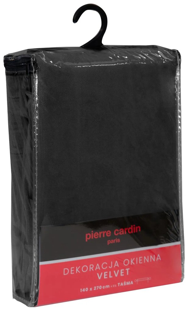 ZATEMŇOVACÍ ZÁVĚS NA PÁSCE PIERRE CARDIN SIBEL 140X270 CM ČERNÁ