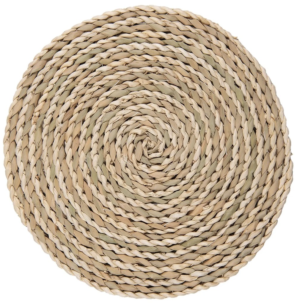 Pletené kulaté přírodní prostírání - Ø 38 cm