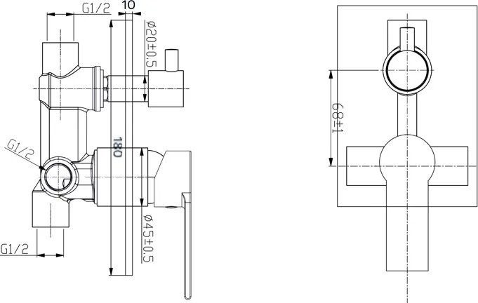 Mereo Mereo, Sprchový set s dvoucestnou podomítkovou bateríí, CB650SD1