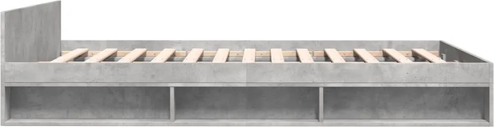 Rám postele se zásuvkami betonově šedý 140 x 190 cm kompozit 3280765