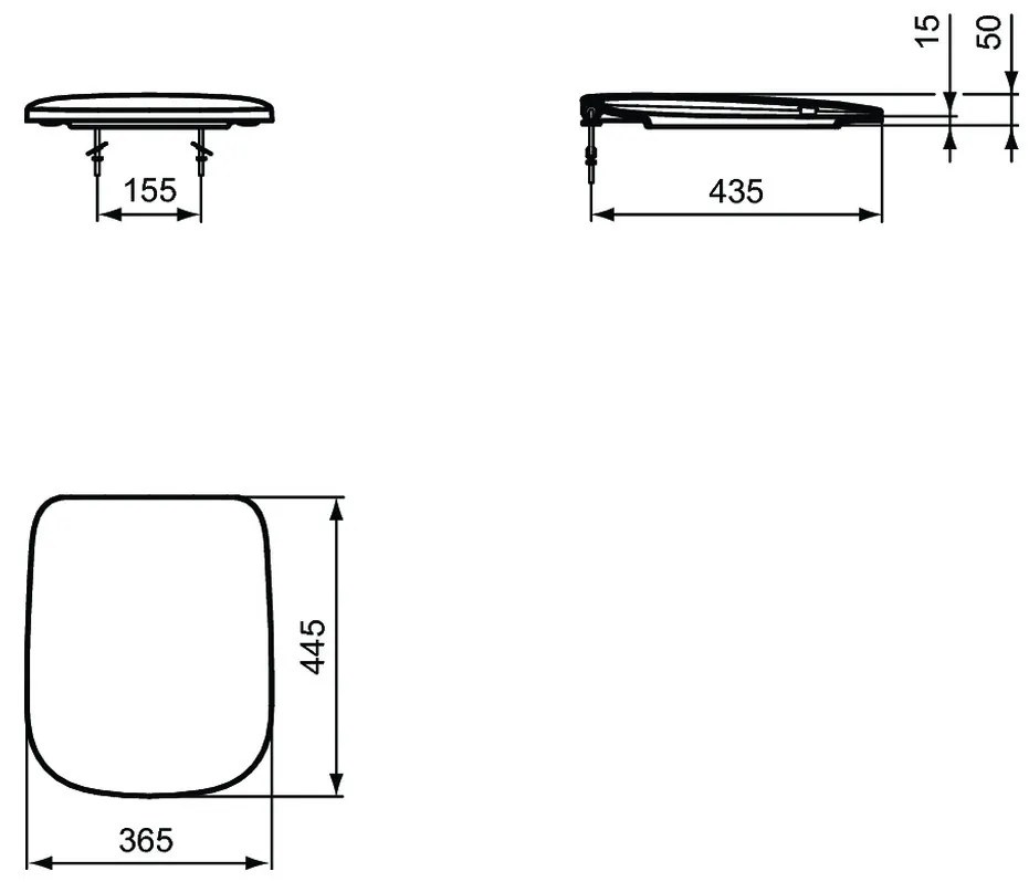 Ideal Standard Esedra- WC sedátko se sklápěcí automatikou, T318101