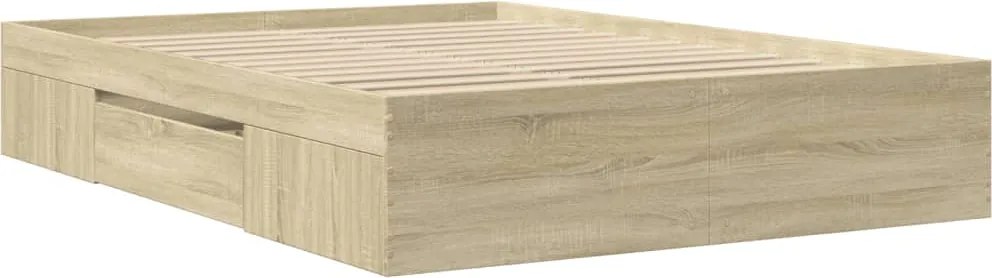 Rám postele bez matrace dub sonoma 120x190 cm kompozitní dřevo 3295515