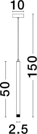 Závěsné LED svítidlo NOVA LUCE TRIMLE 3W 3000K 9287920