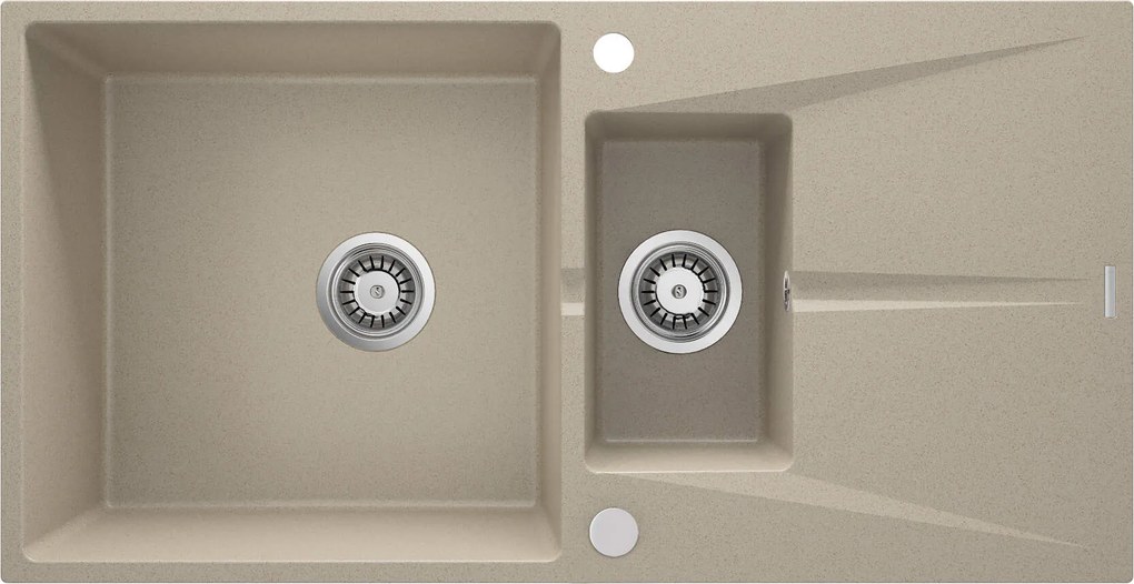 Deante Granite sink, 1.5-bowl with drainer