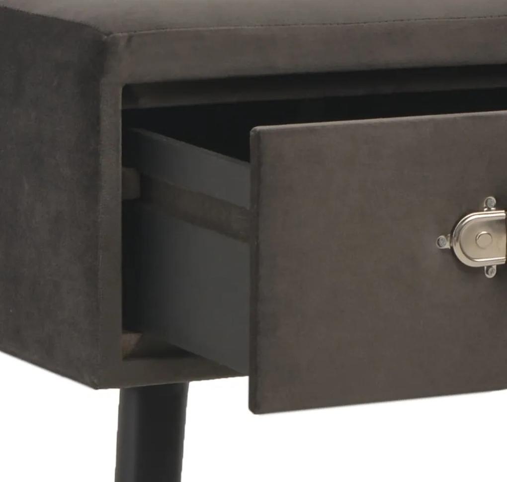 vidaXL Konferenční stolek 80 x 40 x 46 cm samet [247547] Barva: Tmavě šedá