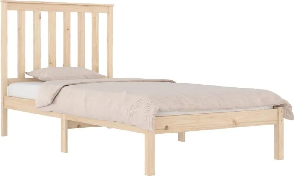 vidaXL Rám postele masivní borovice 100 x 200 cm [3103837] Barva: Bílá