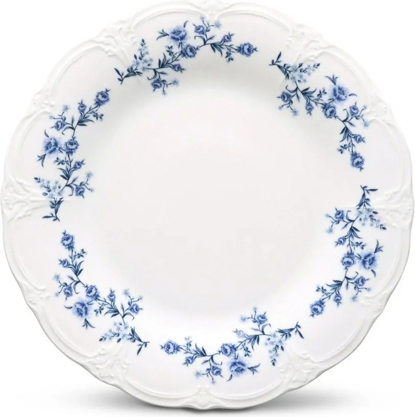 Bílý/modrý dezertní porcelánový talíř ø 16 cm Retro – BonBistro