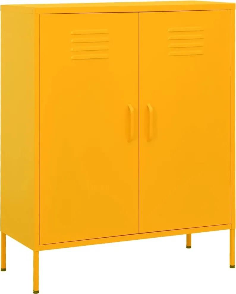 vidaXL Úložná skříň 80 x 35 x 101,5 cm ocel [336163] Barva: horčicově žlutá