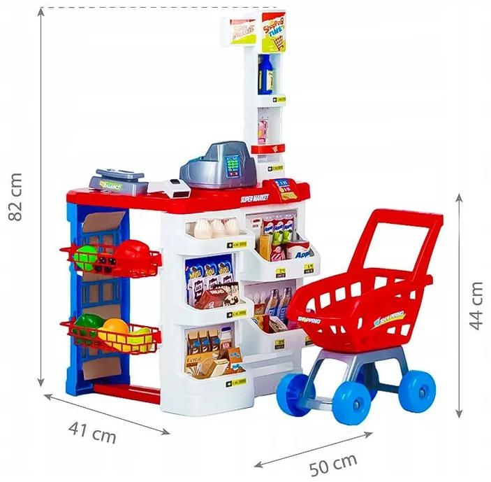 Obchod pro děti s pokladnou, váhou a skenerem SUPER SHOP