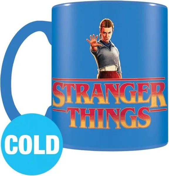 Hrnek Stranger Things - Characters S5 315 ml(měnící se motiv) Modrá