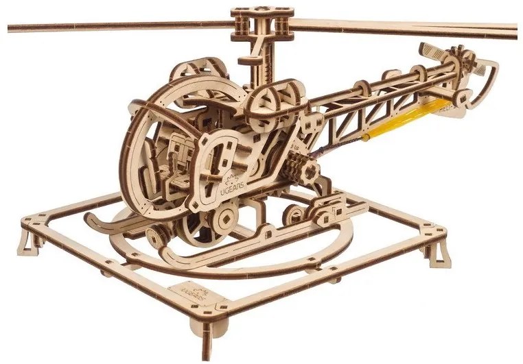 Ugears 3D Dřevěné mechanické puzzle MINI Helicopter