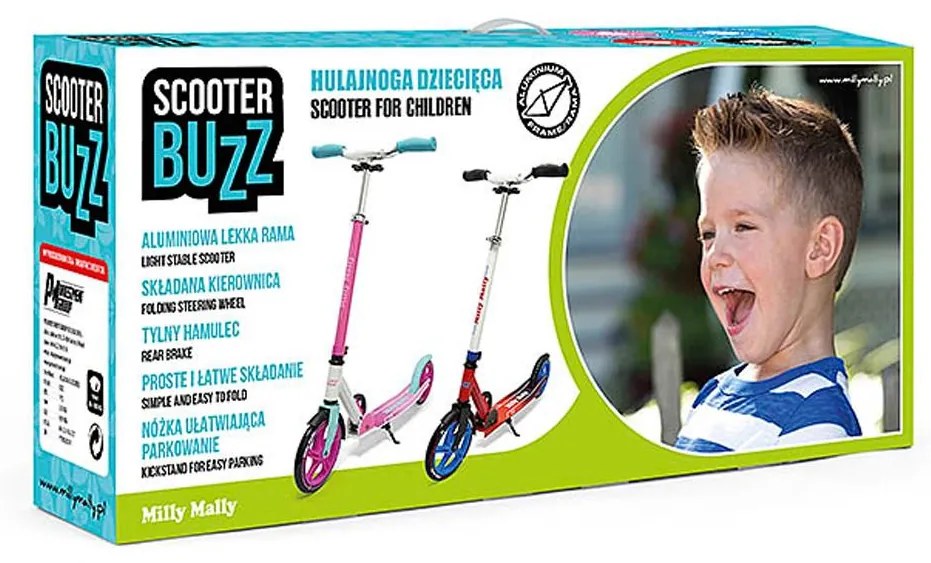 MILLY MALLY dětská koloběžka BUZZ SCOOTER černá