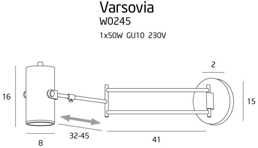 Moderní nástěnné svítidlo MAXlight VARSOVIA W0245