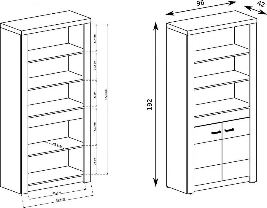 Casarredo - Komfort nábytek Obývací stěna, sestava INDIANAPOLIS sv. jasan (4+5+9+11)