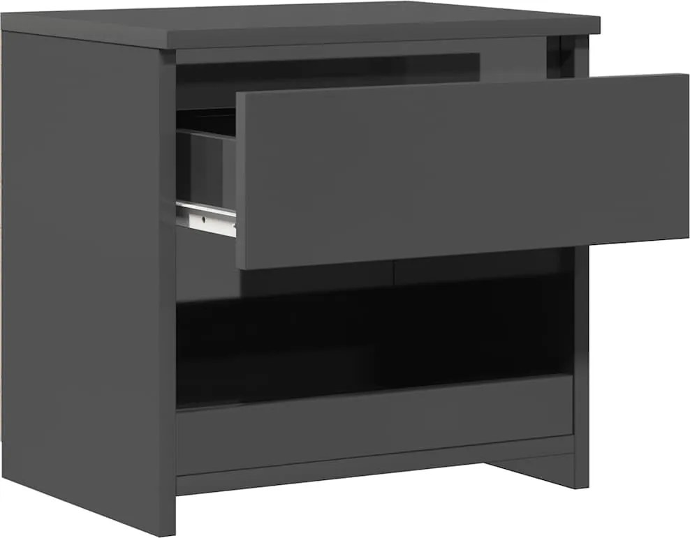 vidaXL Noční stolky 2 ks 40 x 30 x 39 cm kompozitní dřevo [803460] Barva: bílá s vysokým leskem