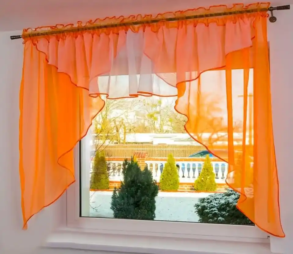 Fabryque curtain Hotová voálová záclona Paris 350x150cm různé barvy Barva:  Oranžová | BIANO