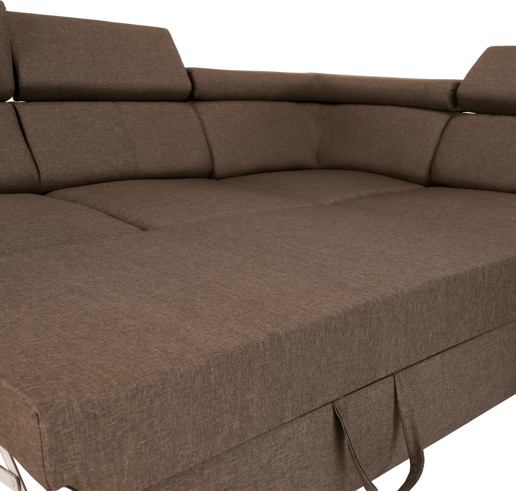 Sedací souprava, látka šedohnědá Taupe, SEGORIA LUX