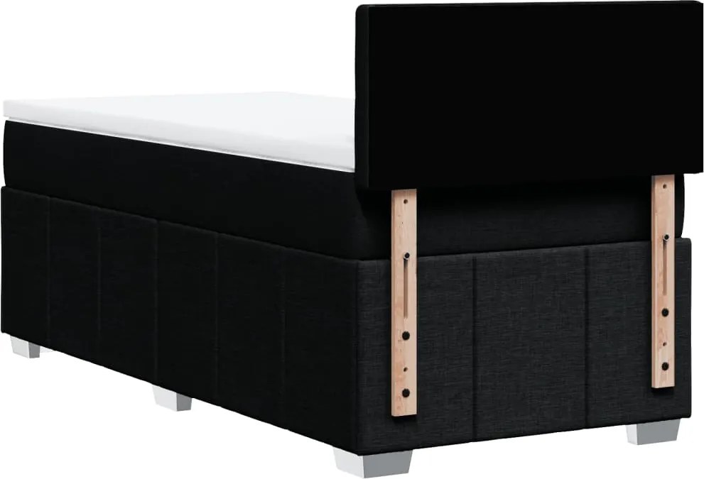 Box spring postel s matrací černá 80 x 200 cm textil 3286911