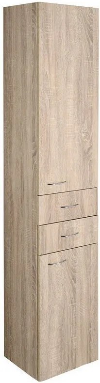Aqualine, ZOJA/KERAMIA FRESH skříňka vysoká 35x184x29cm, dub platin, 51222