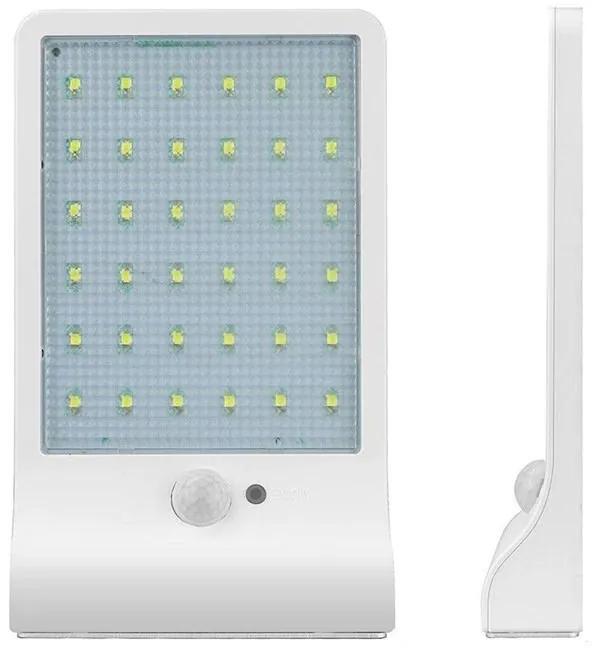 Bezdoteku LEDSolar 36 nástěnná lampa s vysunutím bílá, se sensorem, bezdrátové, 2,5 W, studená barva