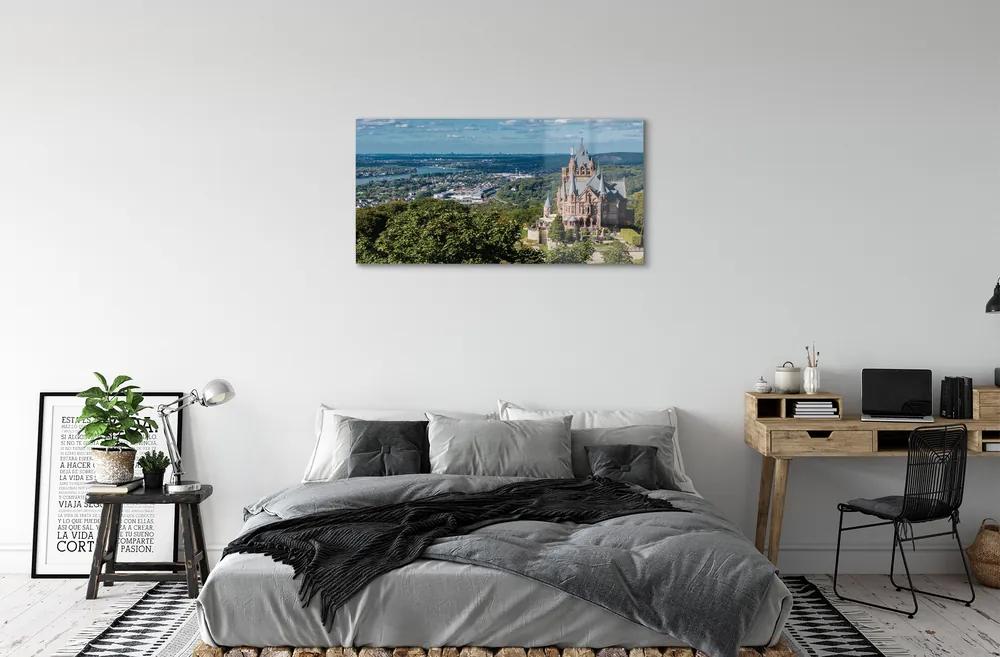akrylový obraz Německo Panorama městského hradu 100x50 cm