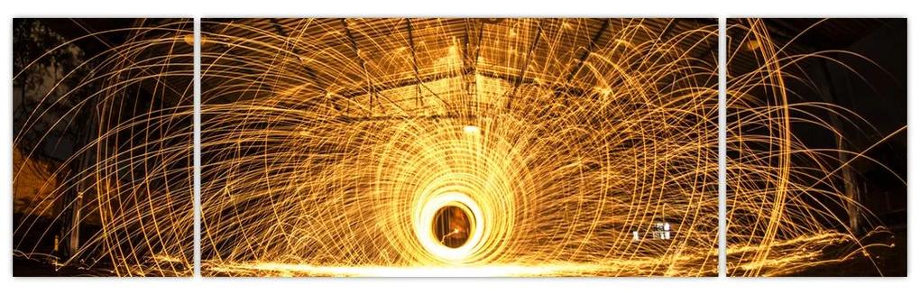 Obraz svíticího disku (170x50 cm)