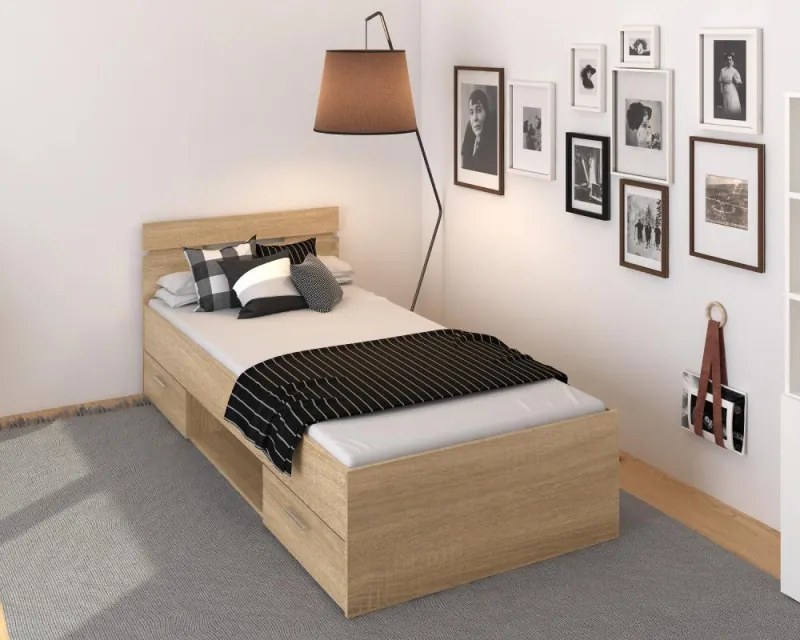 Postel MICHIGAN NEW 90x200, dub sonoma Kondela 0000338752