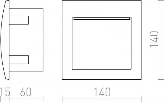 RED R12535 GORDIQ M zápustná bílá 230V LED 3W IP65 3000K - RED - DESIGN RENDL