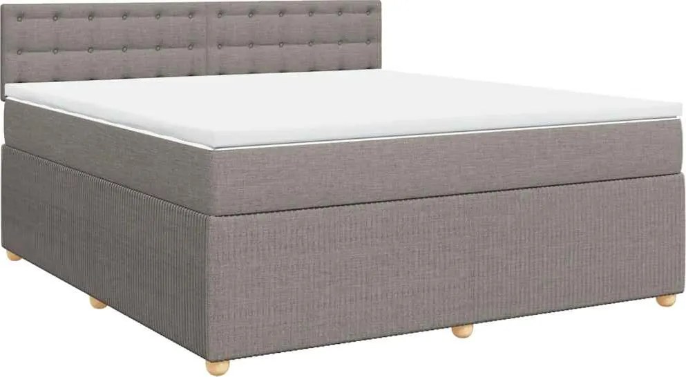 Box spring postel s matrací taupe 180x200 cm textil 3289853