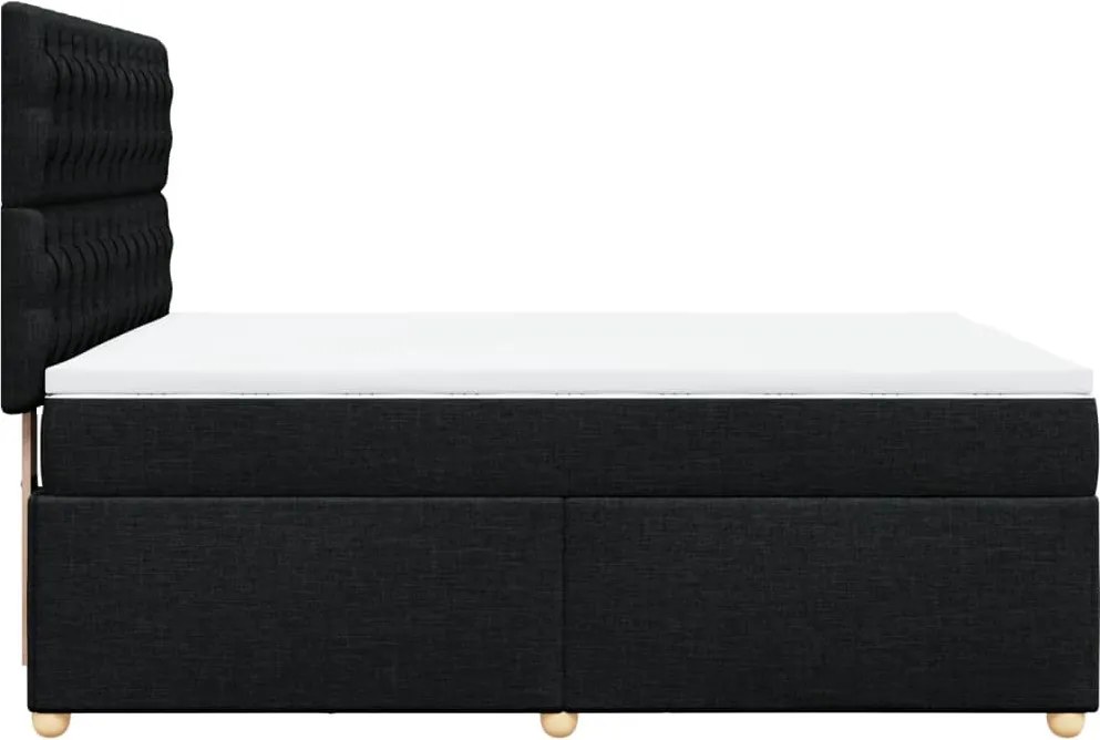 Box spring postel s matrací černá 160x200 cm textil 3291340