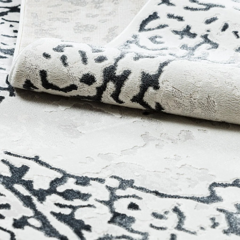 Dywany Łuszczów, Kusový koberec Allure 1961 white/grey, 120x170, šedá, kancelář