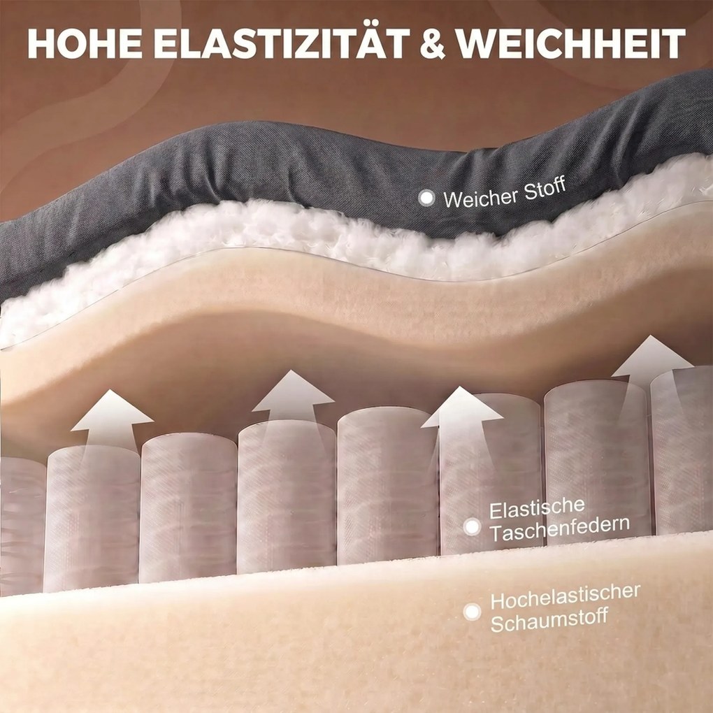 HOMCOM Relaxační křeslo, televizní křeslo, masážní křeslo otočné o 360° s vyhříváním, masáží, vzhled chenille, tmavě šedé