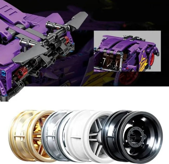 Stavebnice auta SUPERCAR No.J2003 fialová - 470 dílků