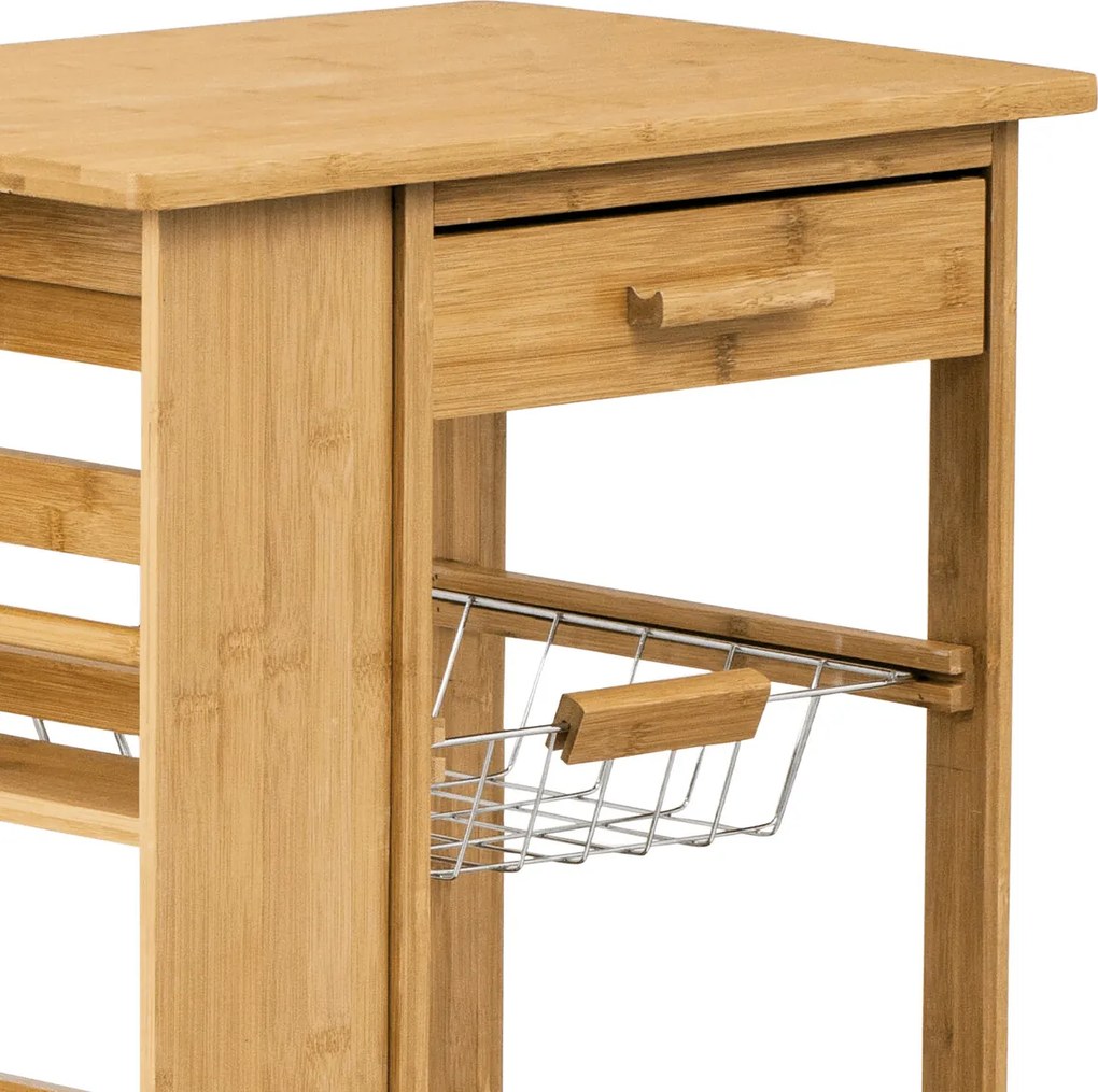 Regál, bambus, přírodní, DR-046