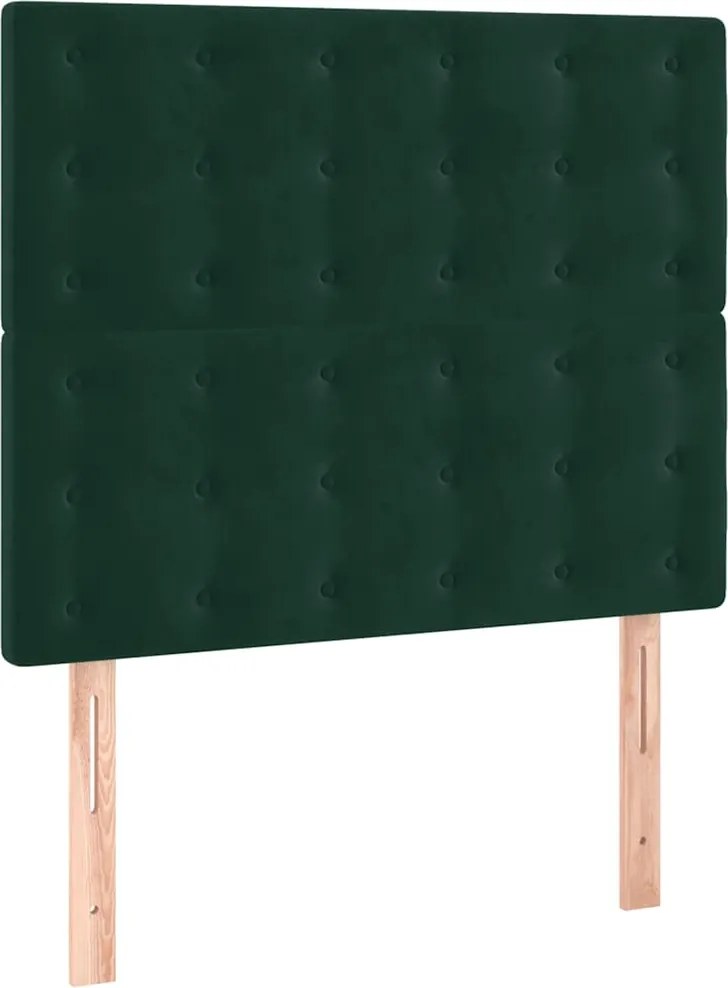 Box spring postel s matrací tmavě zelená 80 x 200 cm samet 3138052