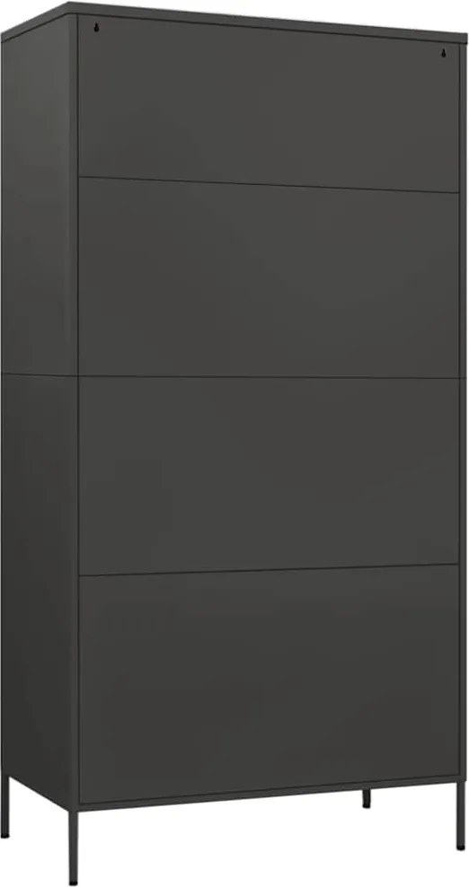 Šatní skříň antracitová 90 x 50 x 180 cm ocel 336249