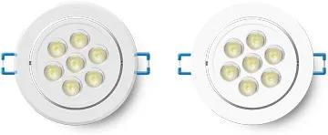 Podhledové LED svítidlo, Ø10,5cm, 7W, teplá bílá